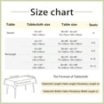 Beige Embroidered Rectangular Tablecloth Cotton Linen Farmhouse Style ...
