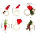 6x Christmas Napkin Rings Set Serviette Buckles Decorative Napkin ...