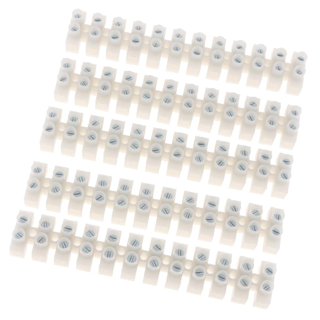 5pcs Series Nylon Terminal Block 24A Strip Connector Barrier - Walmart.com