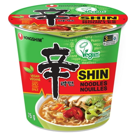Nongshim Shin Vegan Cup, 75g, Cup Noodle Soup - Walmart.ca