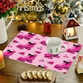 7 Piece Linen Table Runner and Placemats Set, Pink Roller Skates ...