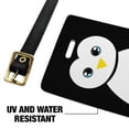 Cute Penguin Black and White Luggage ID Tags Suitcase Carry-On Cards ...
