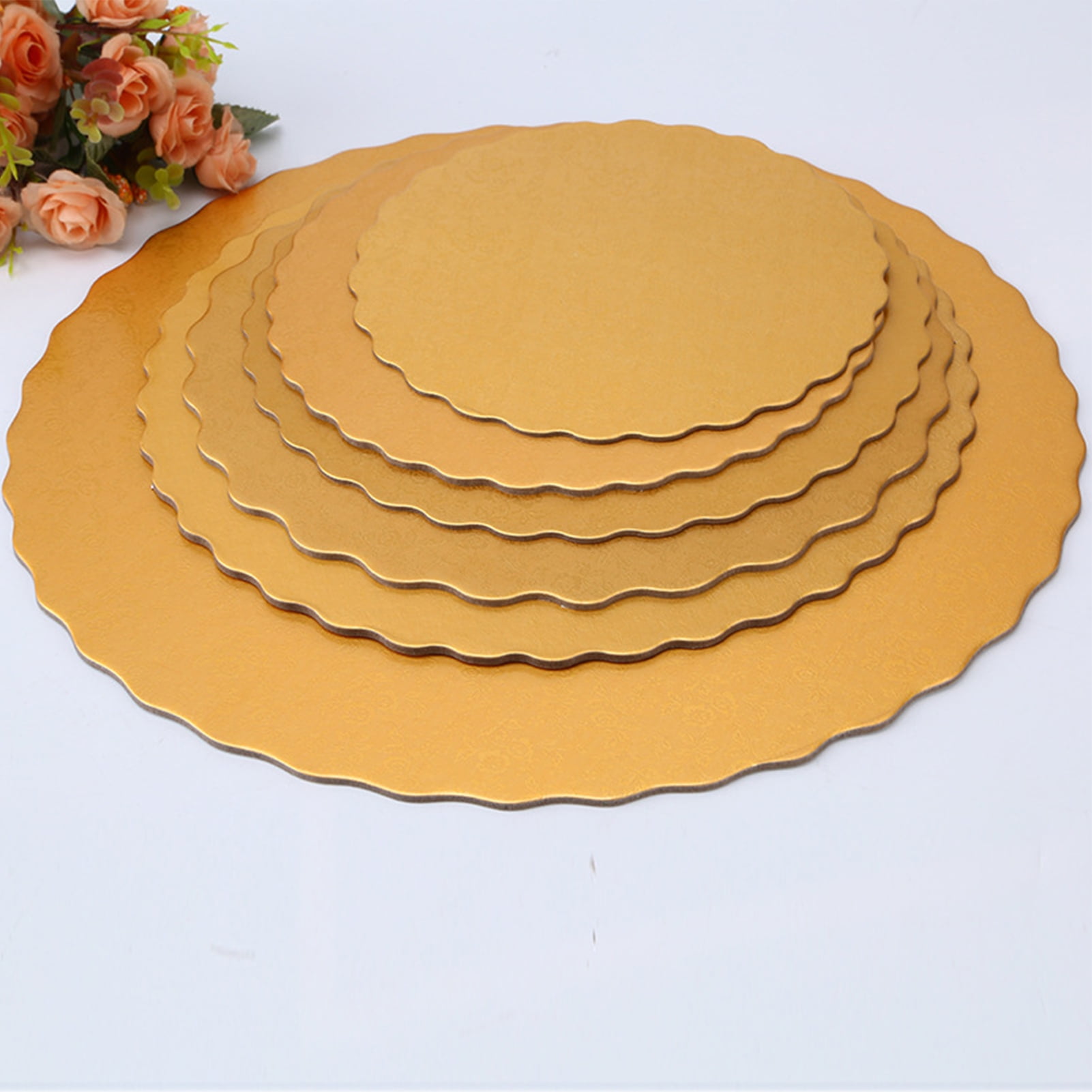 Dream Lifestyle 5Pcs Gold Round Cakeboard, Disposable Cake Base Boards ...