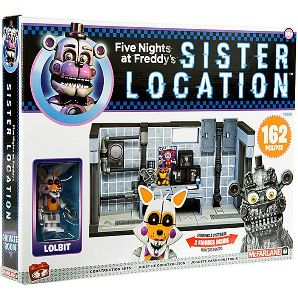 Mcfarlane Five Nights At Freddys Private Room Construction Set Lolbit And Jumpscare Funtime