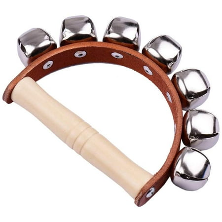 Handbell Hand Bells with 7pcs Jingle Bells Wood Handle Musical ...