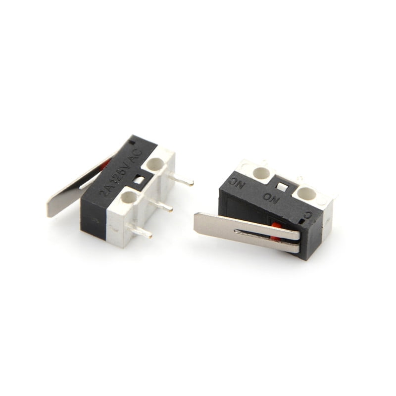 10Pcs 2A 125V Micro Limit Switch Lever Roller Arm Actuator Snap Action ...
