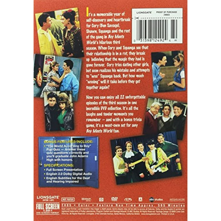 Boy Meets World Season 1 Dvd
