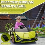 TOBBI Lamborghini Sian Kids Ride-On, 12V, w/ Remote & LED Lights, Green ...