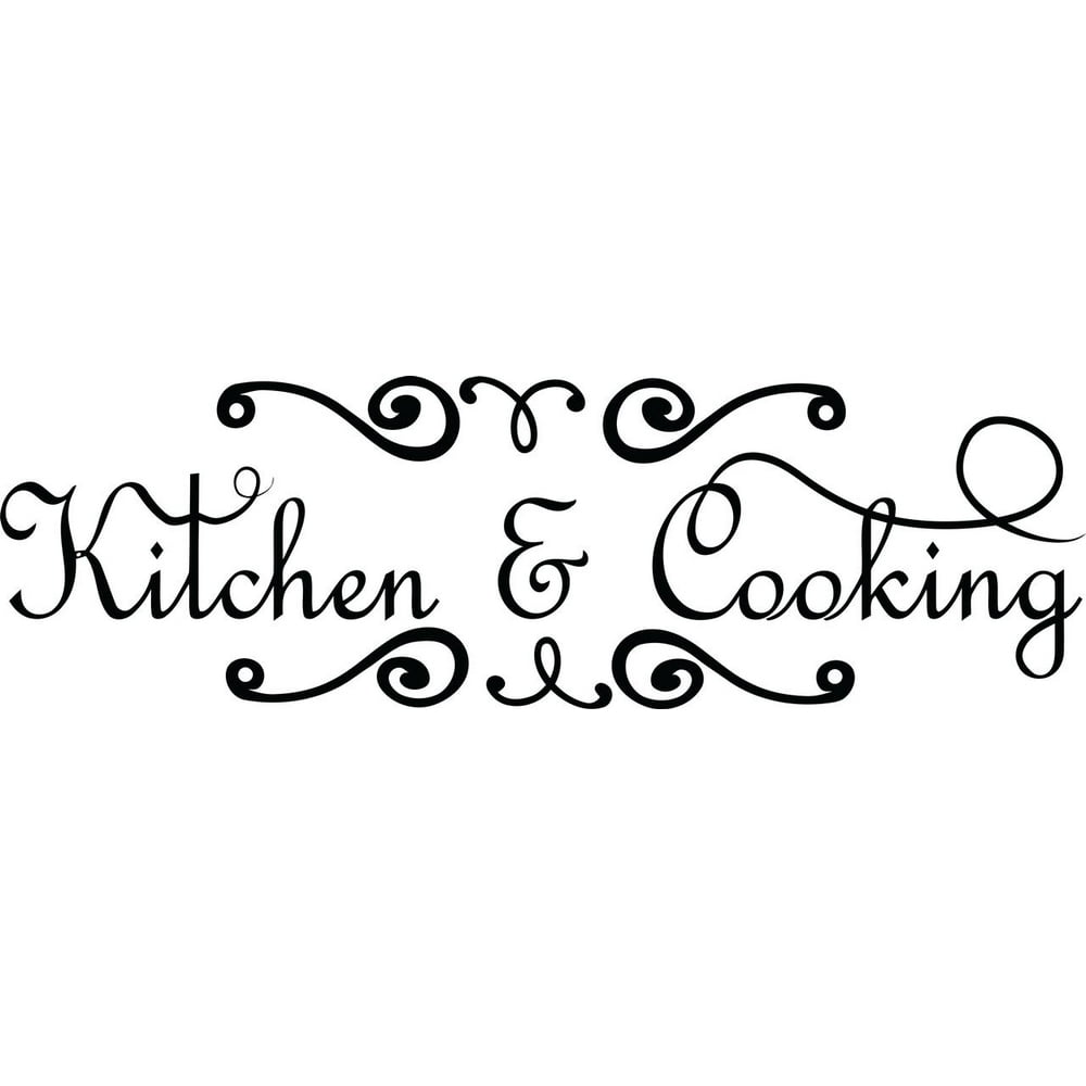 Kitchen & Cooking Sign Lettering Fancy Text Sign Decor Custom Wall ...