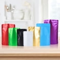 100 Pack Mylar Smell Proof Bags, Resealable White Stand Up Pouch Bags ...