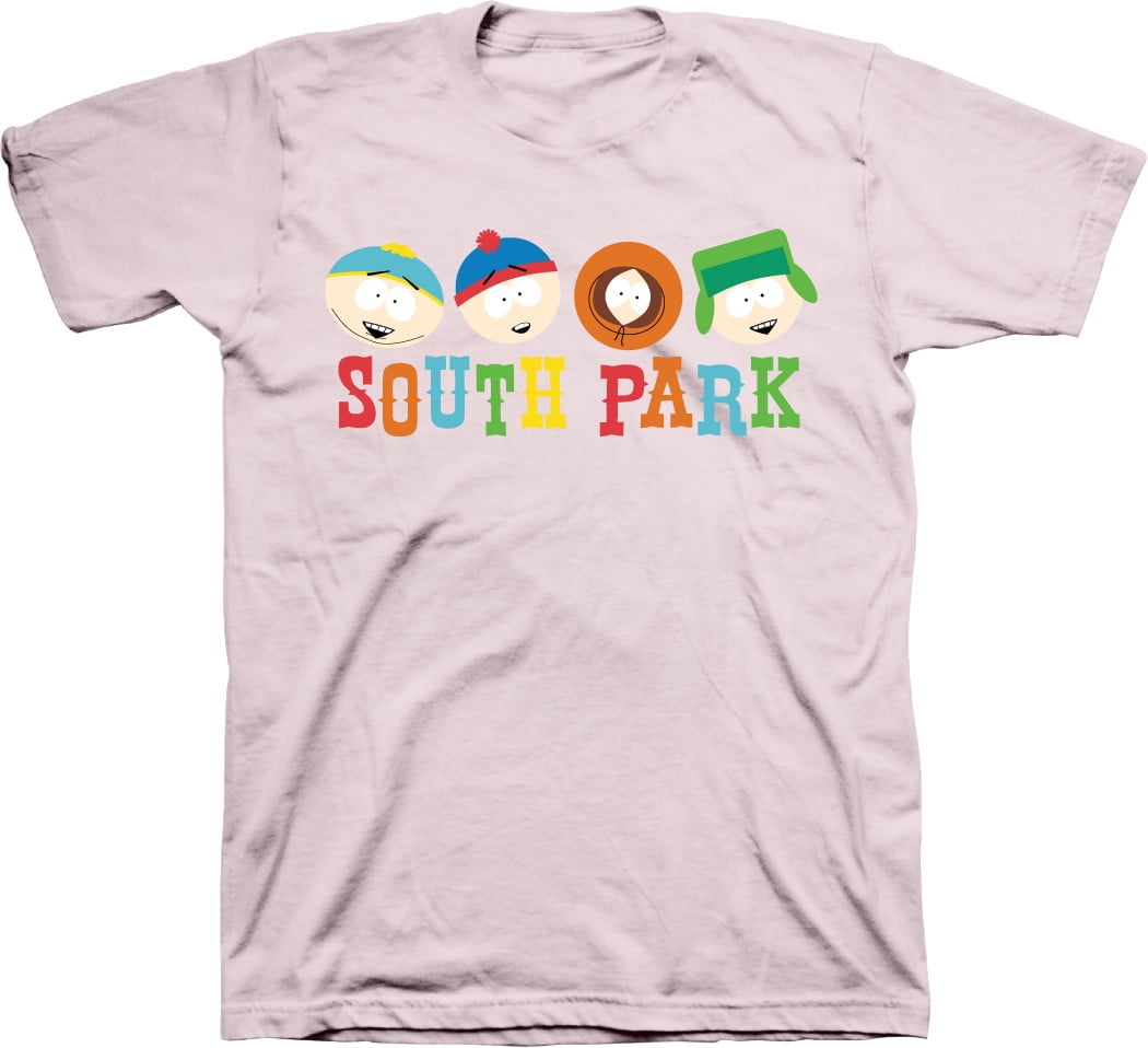 Mens South Park Logo Shirt - Cartman, Kenny, Kyle & Stan Tee - Classic ...