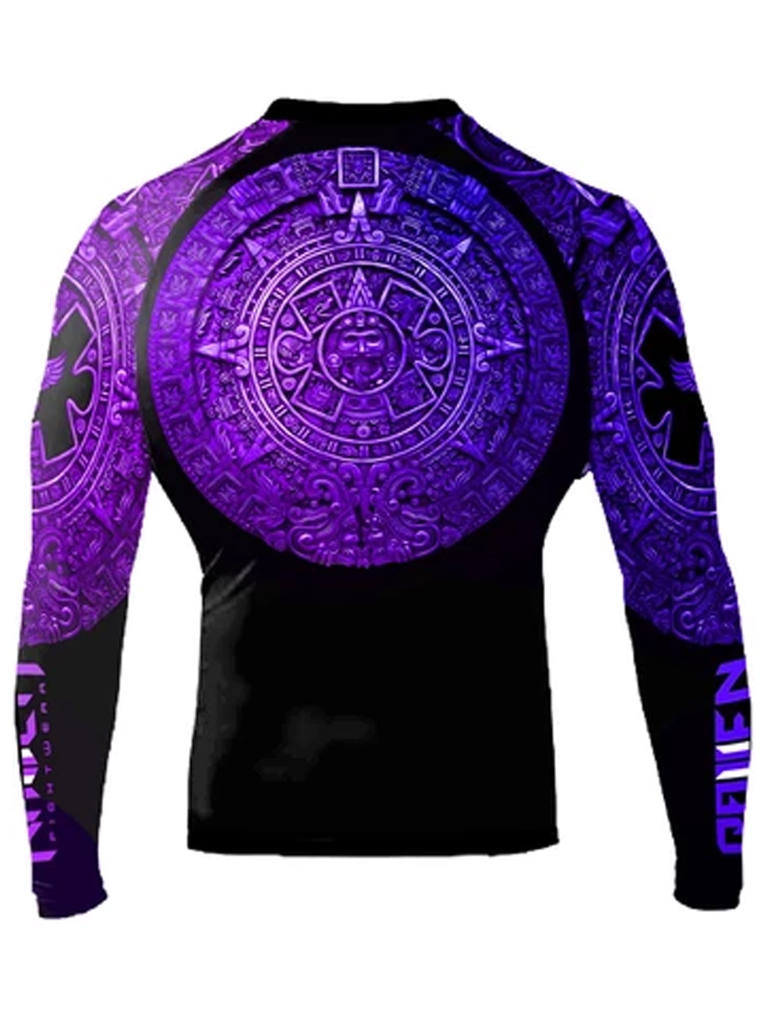 Raven Fightwear Men's Aztec Ranked Rash Guard MMA BJJ Purple - Walmart.com