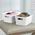 Mainstays 2-Pack Small Plastic Storage Bins, White - Walmart.com