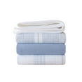 Better Homes & Gardens 4 Piece Waffle Kitchen Towel, Blue Linen ...