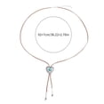 Bolo Tie Necklace for Women Girls Cool Jewelry Chain Lariat with Heart ...