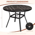 Arlopu 5-Piece Outdoor Patio Dining Set, Round Patio Table & 4 ...