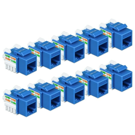 Iwillink Cat6 Key RJ45 Key Jack (10 Pack), UTP Modular Ethernet Jack ...