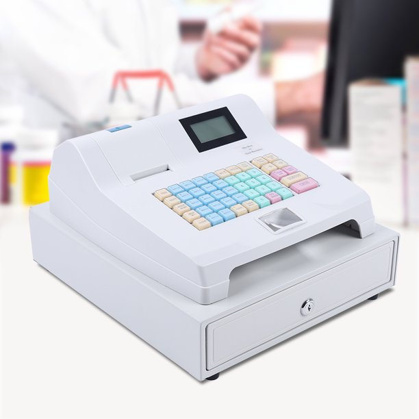 YIYIBYUS 48 Keys Electronic Cash Register Pos System 8 Digital LED ...