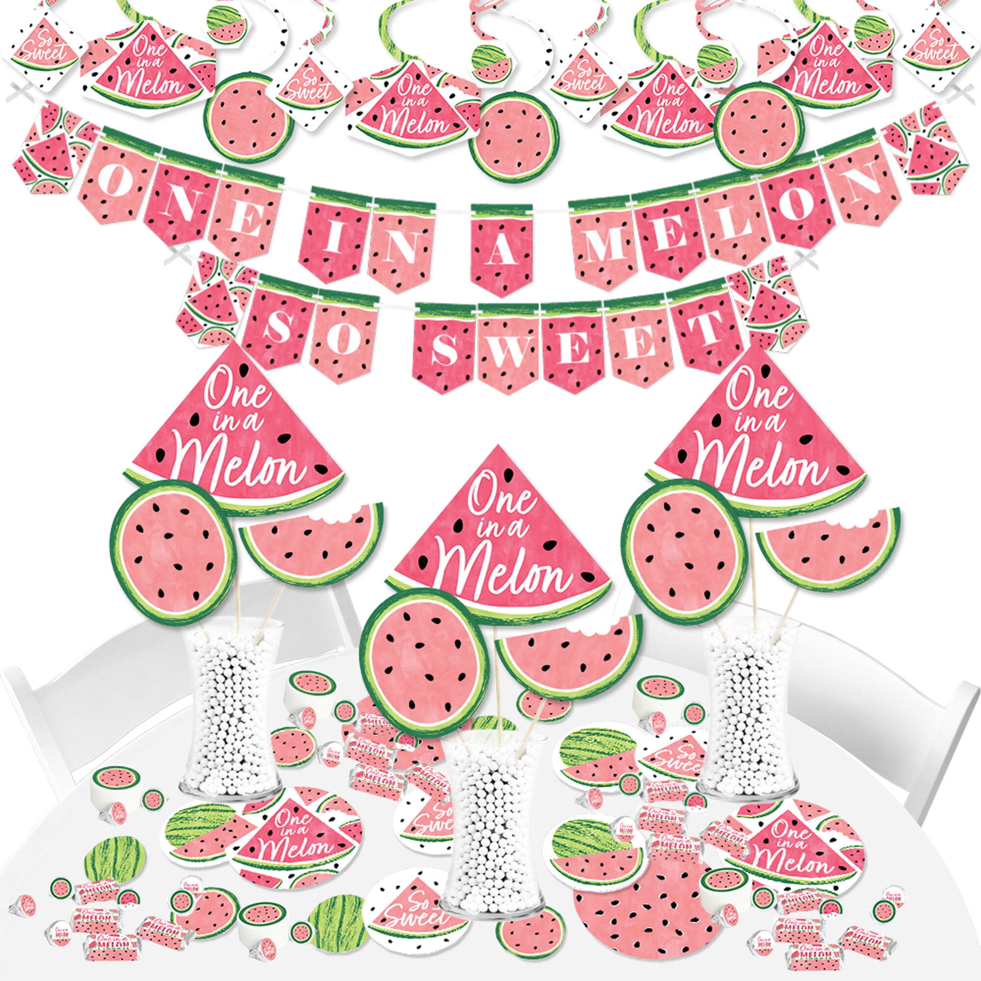 Big Dot of Happiness Sweet Watermelon - Fruit Party Supplies - Banner ...