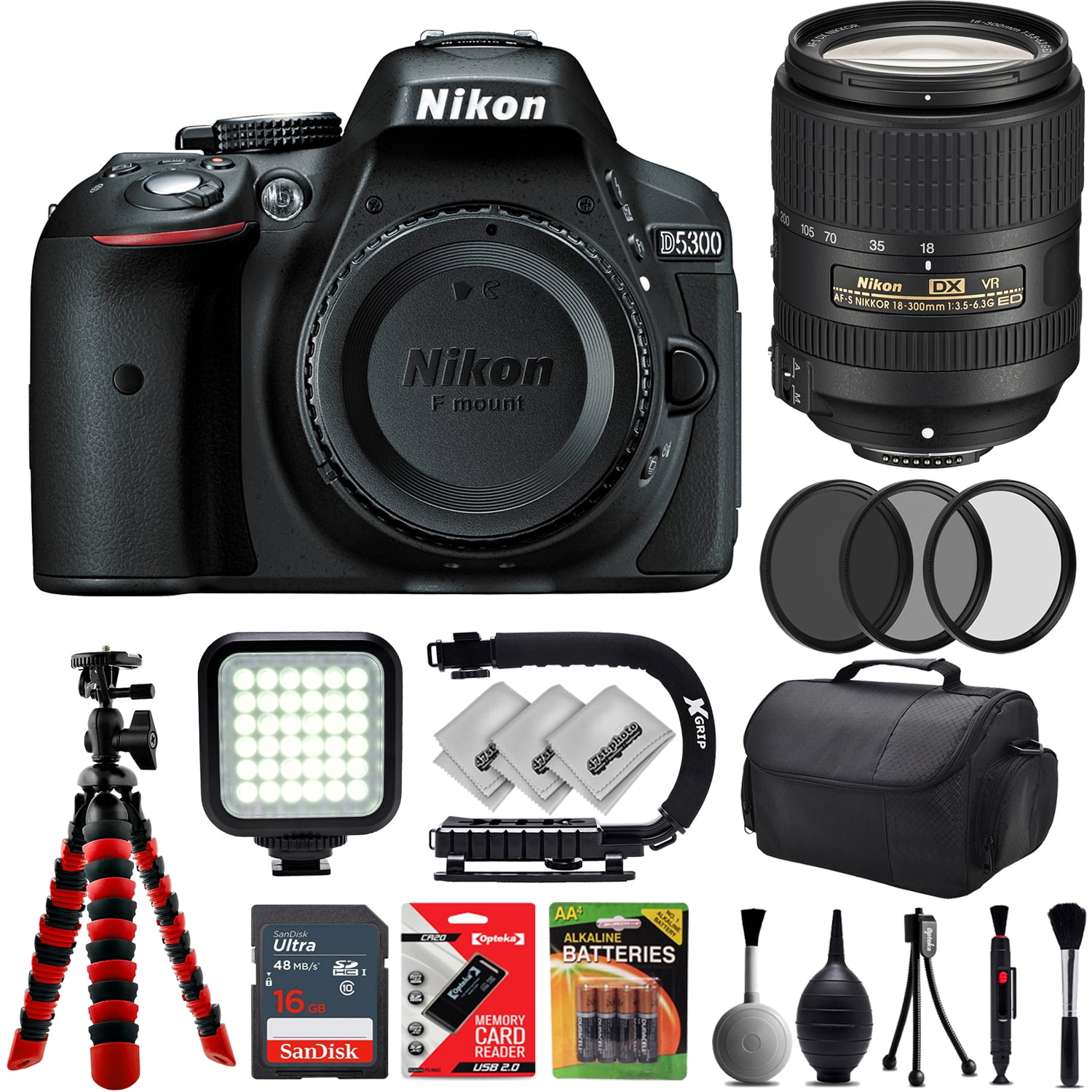 Nikon D500 Digital 4K 2160P SLR Camera w/ Nikon AF-S 18-300mm f/3.5-6 ...