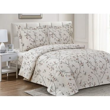 Violet Linen French Emblem Pattern, Luxury Ultra Soft 300 Thread Count ...
