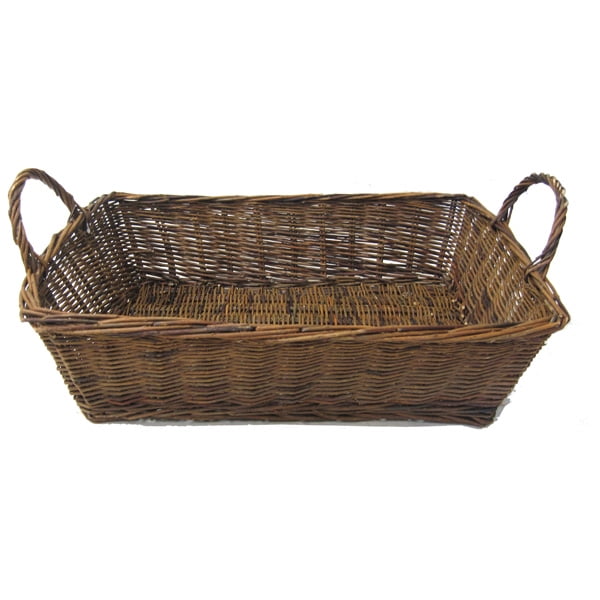 Red Willow Rectangular Tray Basket with Handles - Medium 20in - Walmart.com