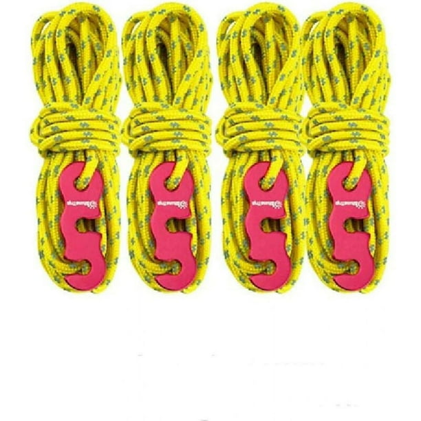 4 Pieces Reflective Tent Ropes, Reflective Tent Rope, with Adjustment ...
