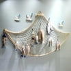 2Mx1M Modern Nautical Ocean Theme Fishing Net, Beachy Seaside Shell ...