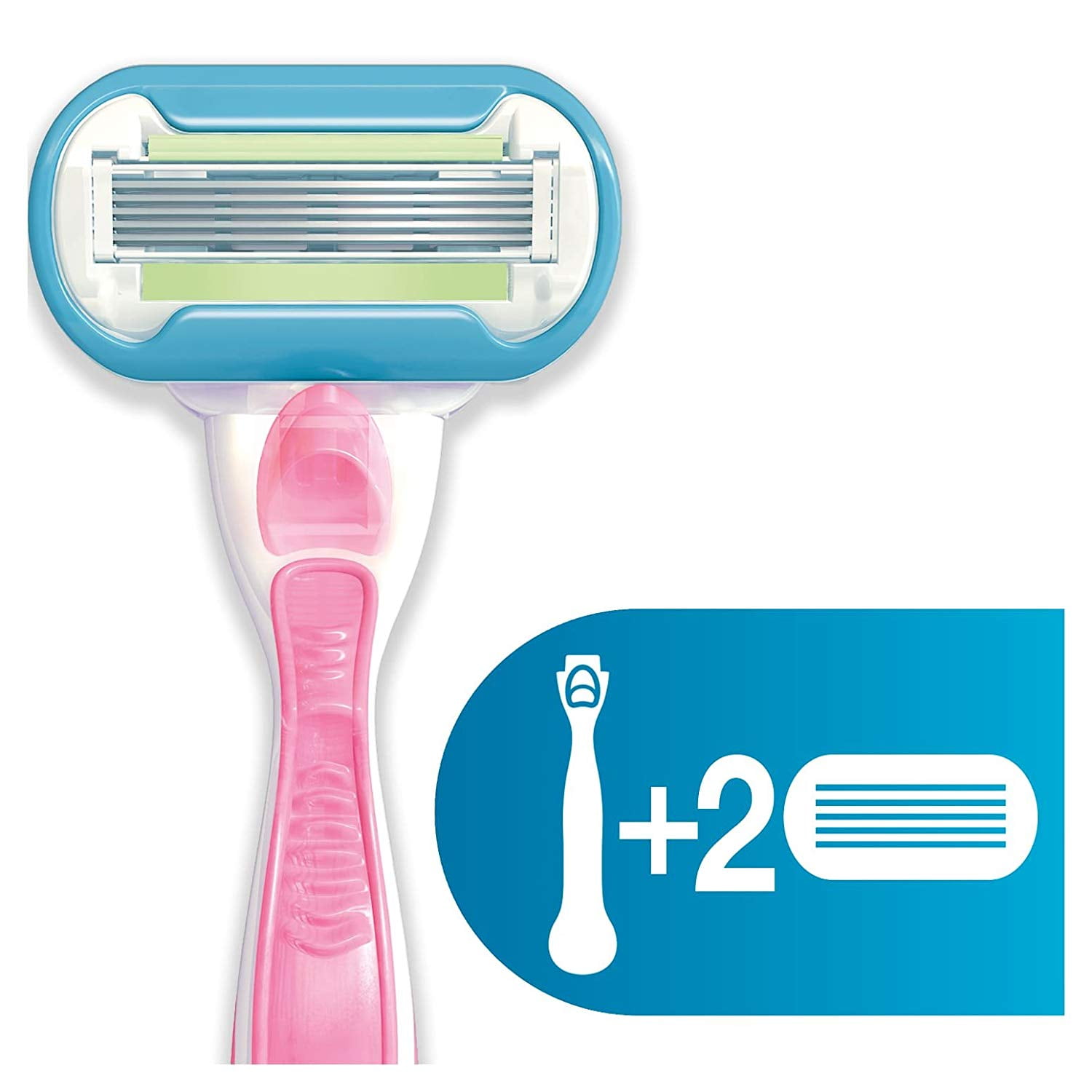 Gillette Venus Embrace Pink Women's Razor, 1 Razor Handle and 2 Razor ...