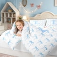 meiyoeat Cartoon Bow Letter L Twin Bedding for Kids Girls, Aesthetic ...