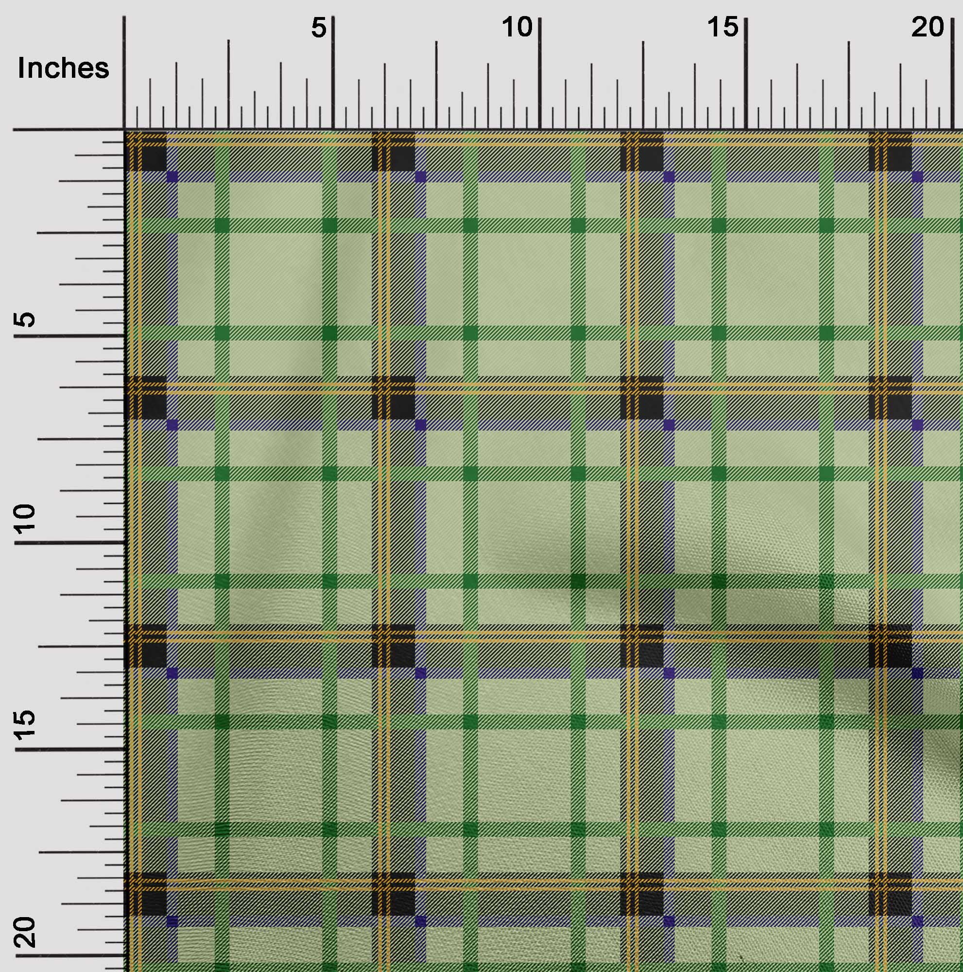 oneOone Cotton Silk Fabric Tartan Check Print Fabric By Yard 42 Inch ...