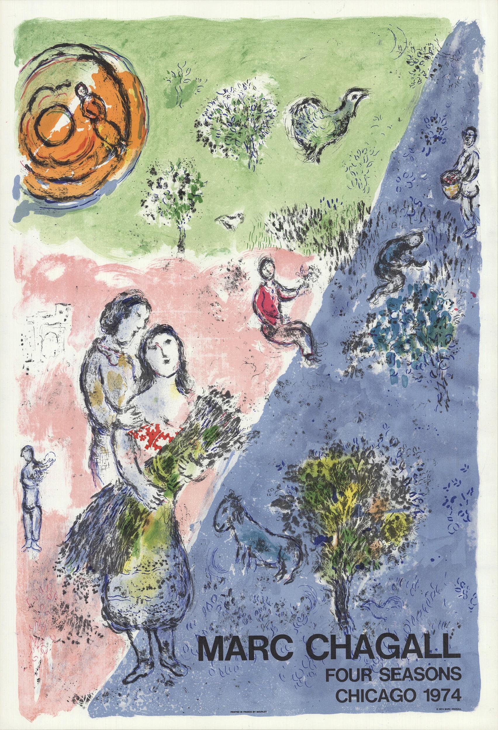 MARC CHAGALL The Four Seasons, 1974 - Walmart.com