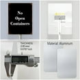 No Open Containers Sign for Outdoor Metal Yard Sign Funny Lawn Sign ...