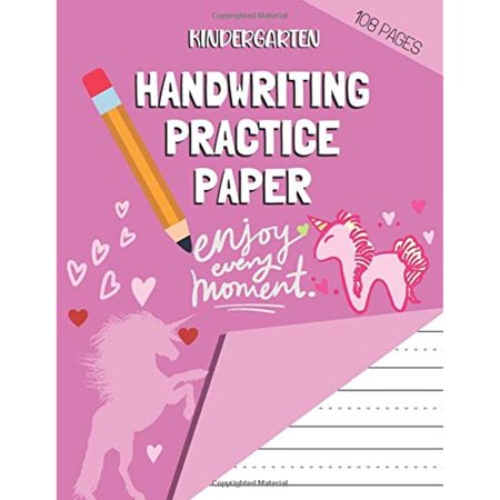 Kindergarten Handwriting Practice Paper: Unicorn Design Back to School ...