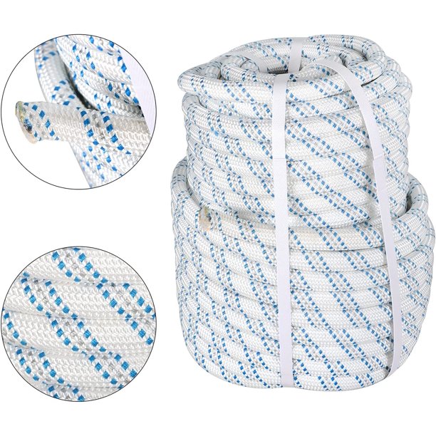 ALL-CARB 3/4In x 150FT Double Braid Polyester Arborist Bull Rope Tree ...