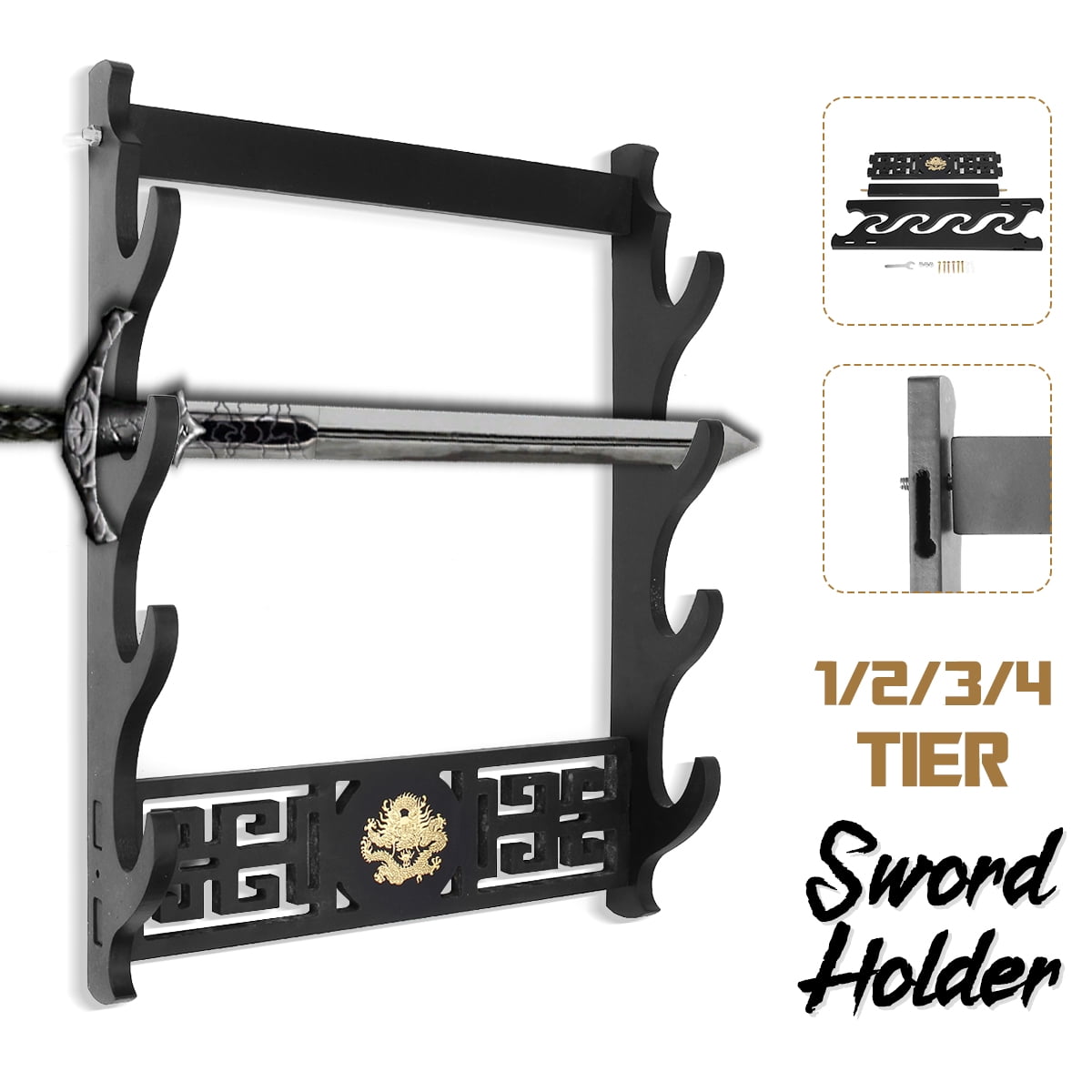 Sword Holder Wall Mount Sword Display Stand Sword Bracket Hanger ...