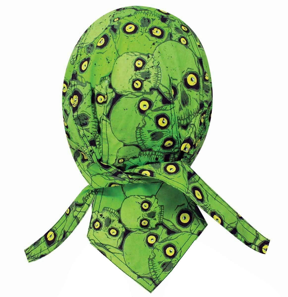 Headwrap DANBANNA Toxic Skulls Neon Eyes Du-Rag Doo-Rag Bandana ...