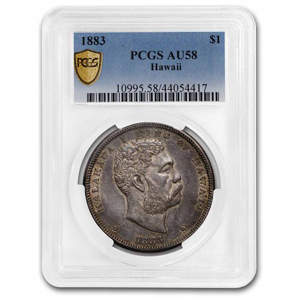 1883 Hawaii Dollar Kalakaua I AU-58 PCGS - Walmart.com