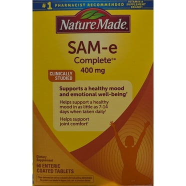 Nature Made SAM-e Complete Tablets, 400 mg, Mood & Joint Health, Detox ...