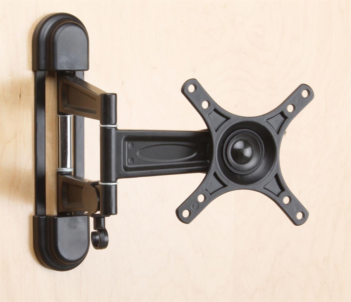 TV Wall Mount Bracket, Black Metal Flat Screen LCD Rack for 14” – 24 ...