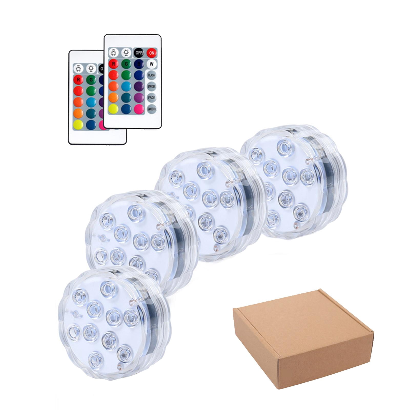 Luces LED sumergibles RGB Zulema para piscinas Controlador de 4 luces ...