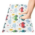 Car Cloud Pattern Bath Mat 39x20 Inch Soft Absorbent Non-Slip Plush ...