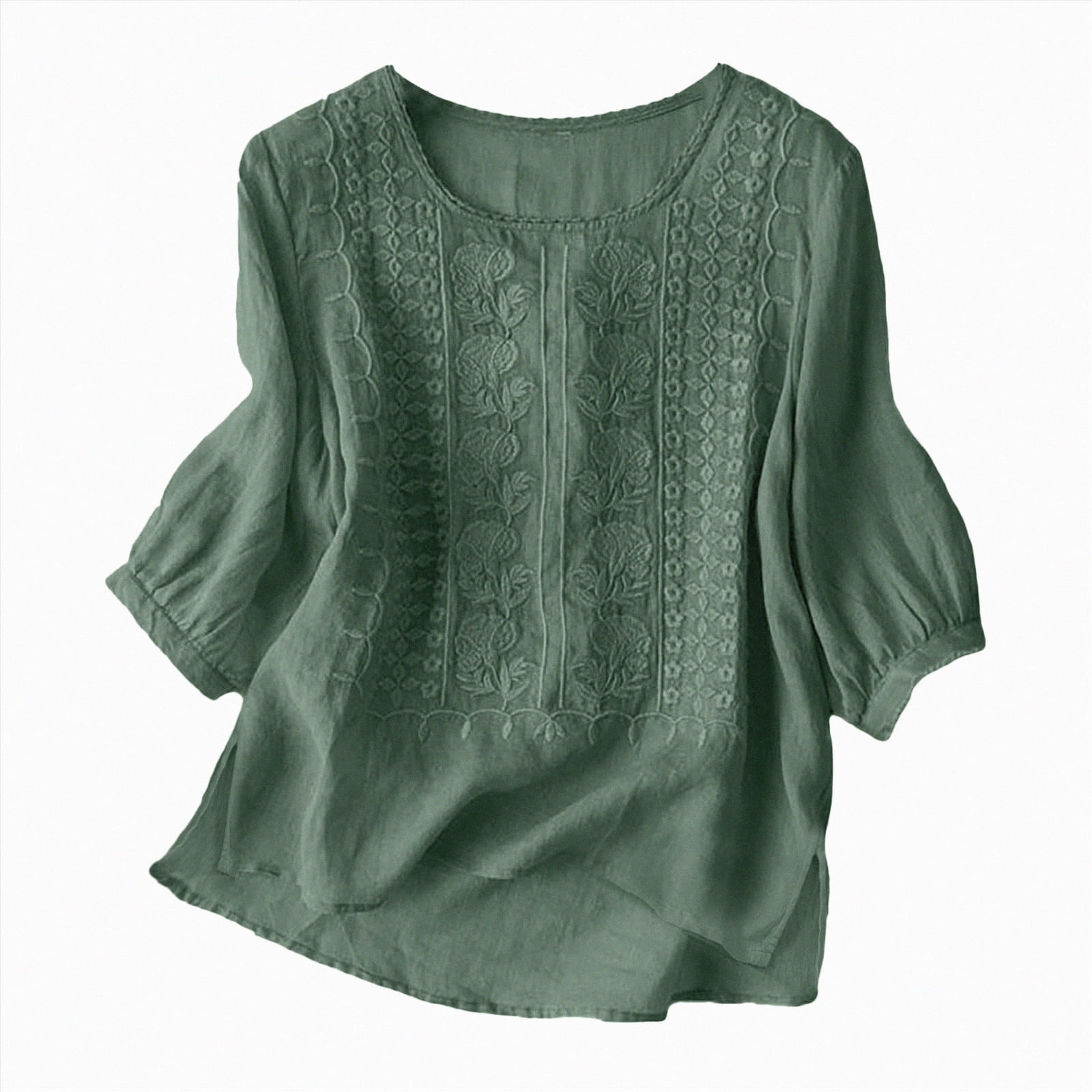 Click here for Wuandixfa Long Sleeve Shirts For Women Linen Shirt... prices
