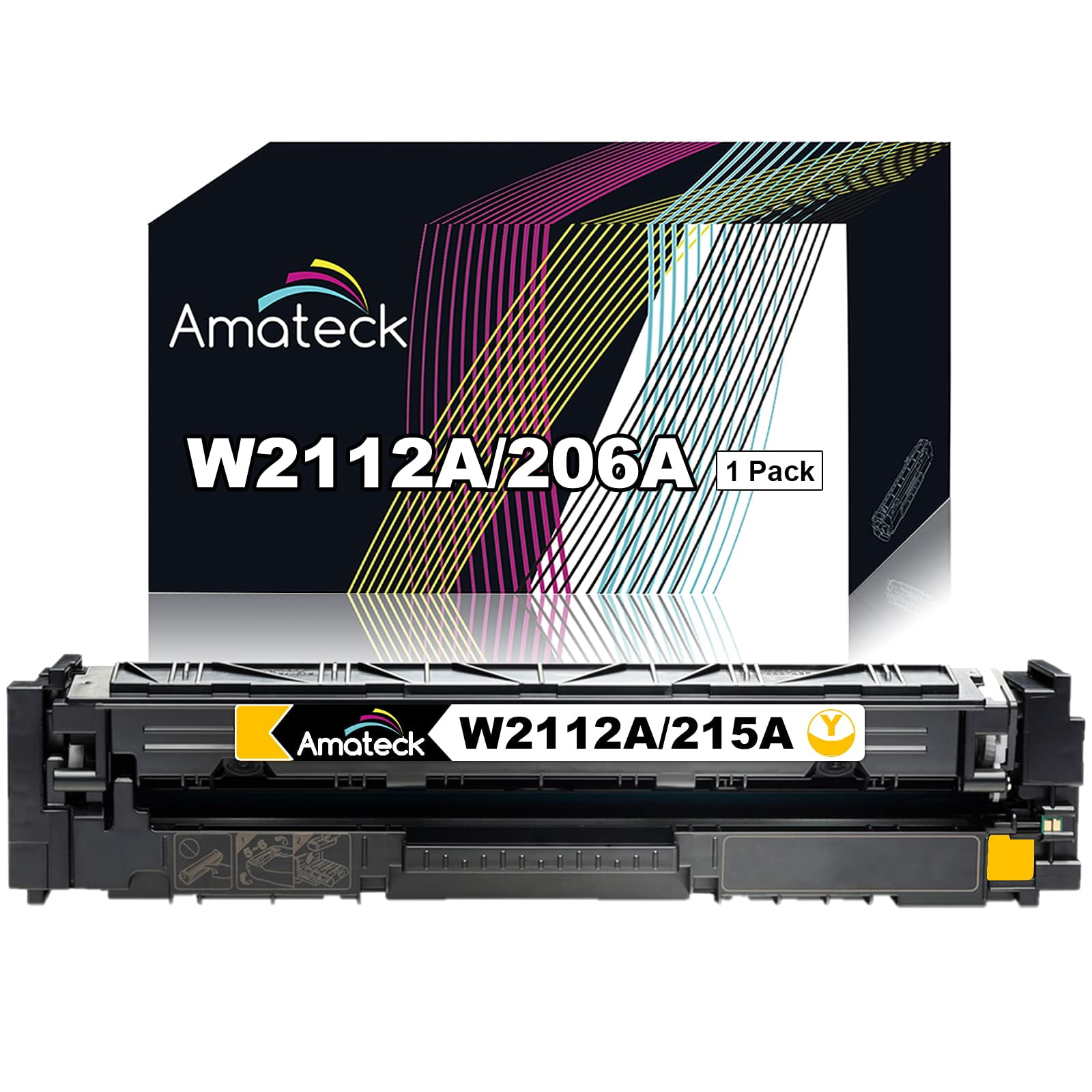 Amateck Compatible Toner Cartridge Replacement for HP W2112A 206A ...