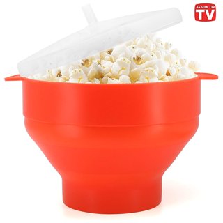 Chef Buddy's Microwave Popcorn Popper Bowl, No Oil Necessary - Walmart.com