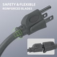 6 Ft Outdoor Extension Cord - 16/3 SJTW Gray Electrical Cable with 3 ...