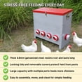 85LB Automatic Chicken Feeder with 10 Feeding Ports, Metal Poultry ...