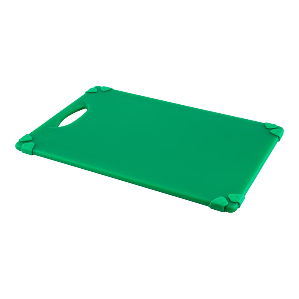 Sure Grip Green Plastic Cutting Board - Non-Slip, Measurement Markers ...
