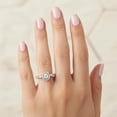 AFFY Halo Promise Ring for Women, 0.30 Carat (ctw) Oval and Round Lab ...