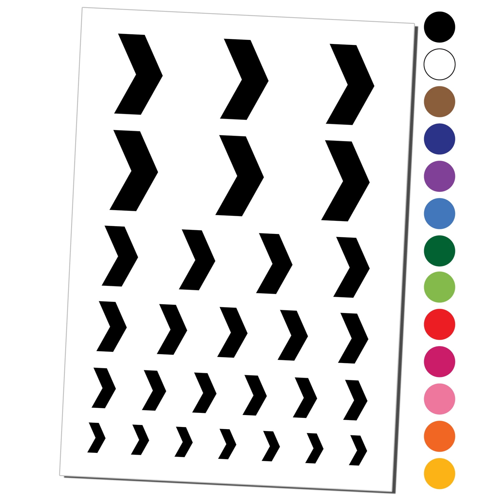 Chevron Arrow Solid Water Resistant Temporary Tattoo Set Fake Body Art ...